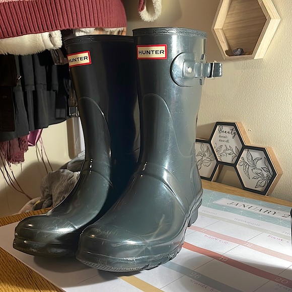 Hunter | Shoes | Original Slate Gloss Hunter Boots | Poshmark